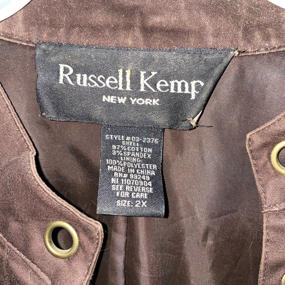 Russell Kemp | Tops | Russel Kemp Brown Jacket | Poshmark